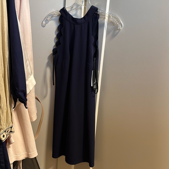 BCX | Dresses | Xs Bcx Navy Blue Dress With Scallop Detailing | Poshmark